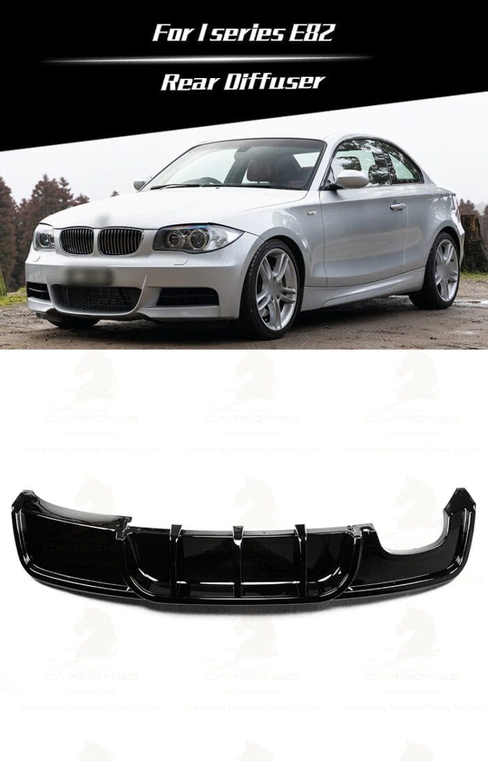 BMW E82 Gloss Black Rear Bumper Diffuser – Guangdong Carbonss Tuning Co ...