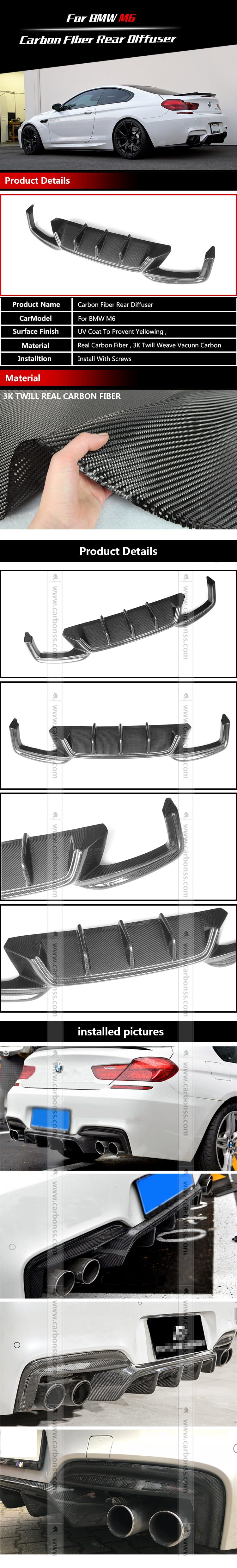 BMW F06 M6 MP Style Carbon Rear Bumper Diffuser – Guangdong Carbonss ...