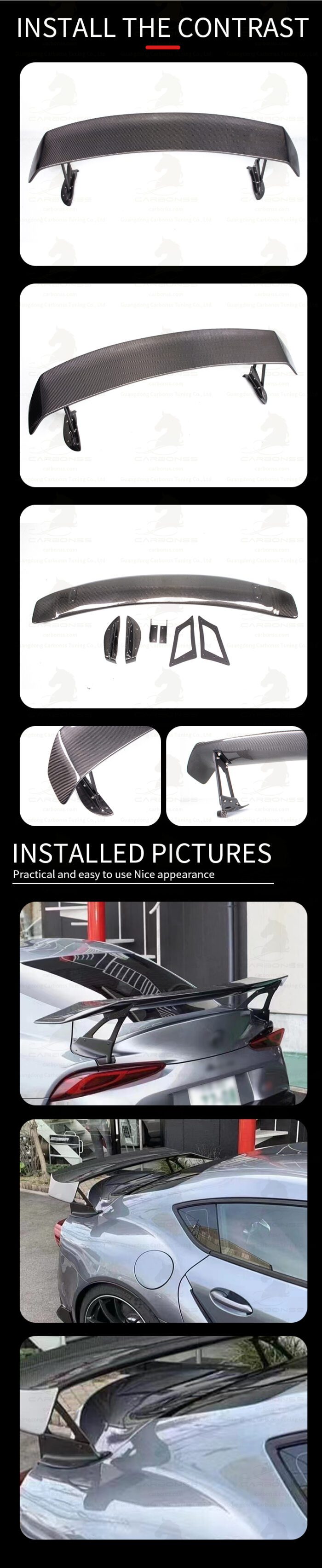 Toyota Supra A90 Voltex style Carbon Trunk Spoiler – Guangdong Carbonss ...