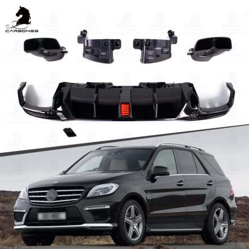 Mercedes Benz W166 BB style Gloss Black Rear Bumper Diffuser ...