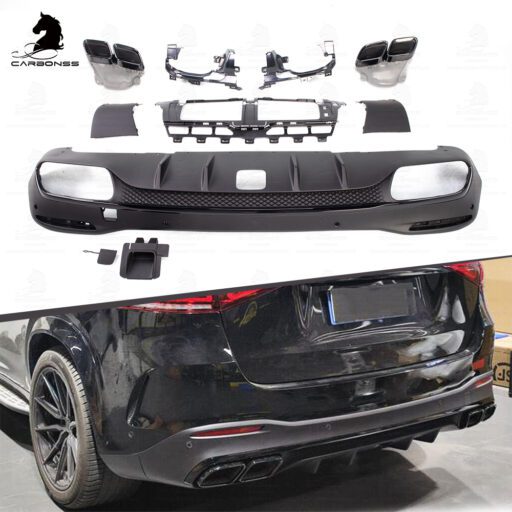 Mercedes Benz W167 63 style Gloss Black Rear Bumper Diffuser ...