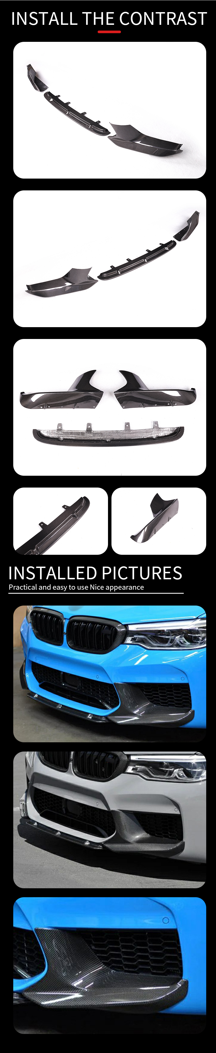Bmw M5 F90 Mp Type Front Lip 2018-2020 – Guangdong Carbonss Tuning Co ...